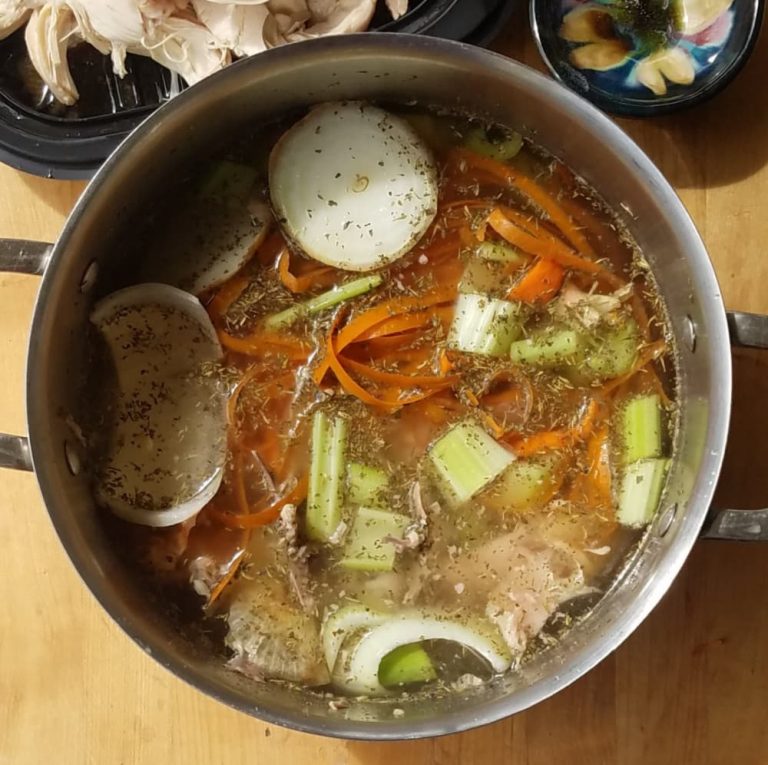 Hearty Homemade Chicken Stock • The Good Hearted Woman