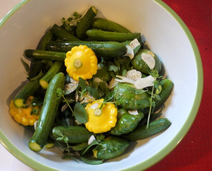Garlic Roasted Baby Squashes (Easy Summer Side Dish) • Summer Squash Recipe