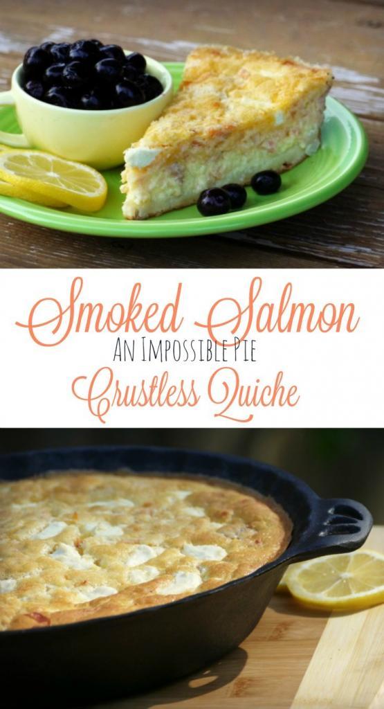 Smoked Salmon Crustless Quiche {An Impossible Pie}