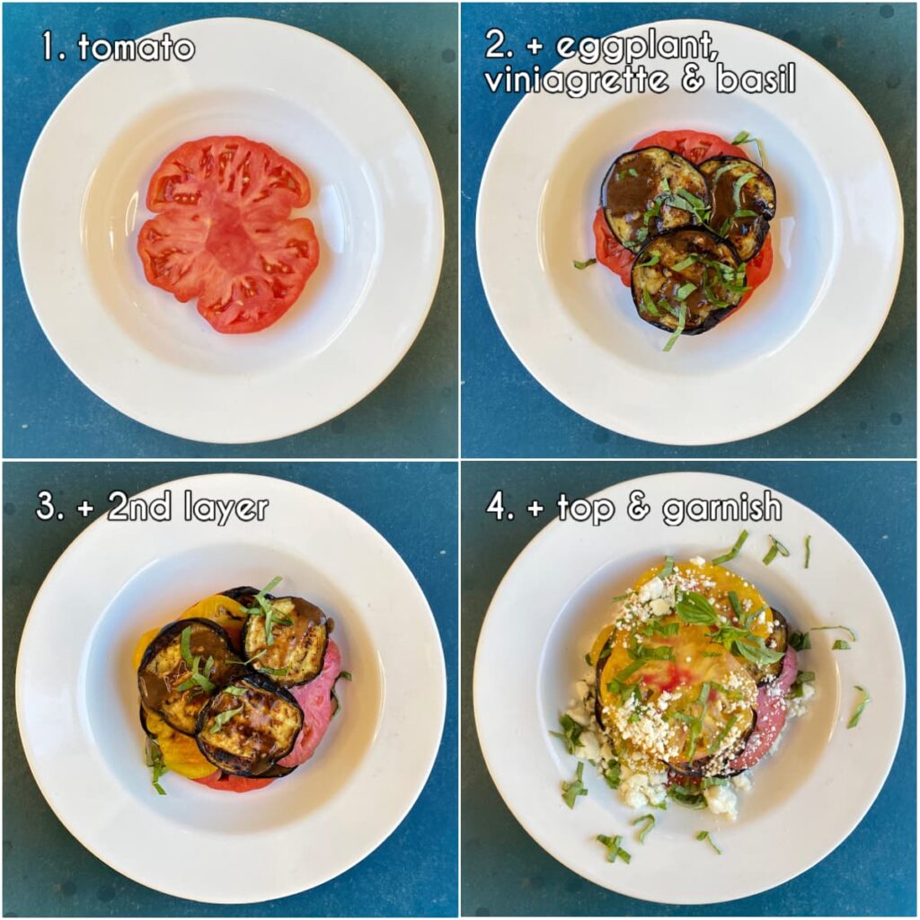 Grilled Eggplant & Tomato Stacks • The Good Hearted Woman