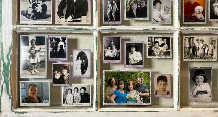 Family Picture Frame from Vintage Windows • The Good Hearted Woman