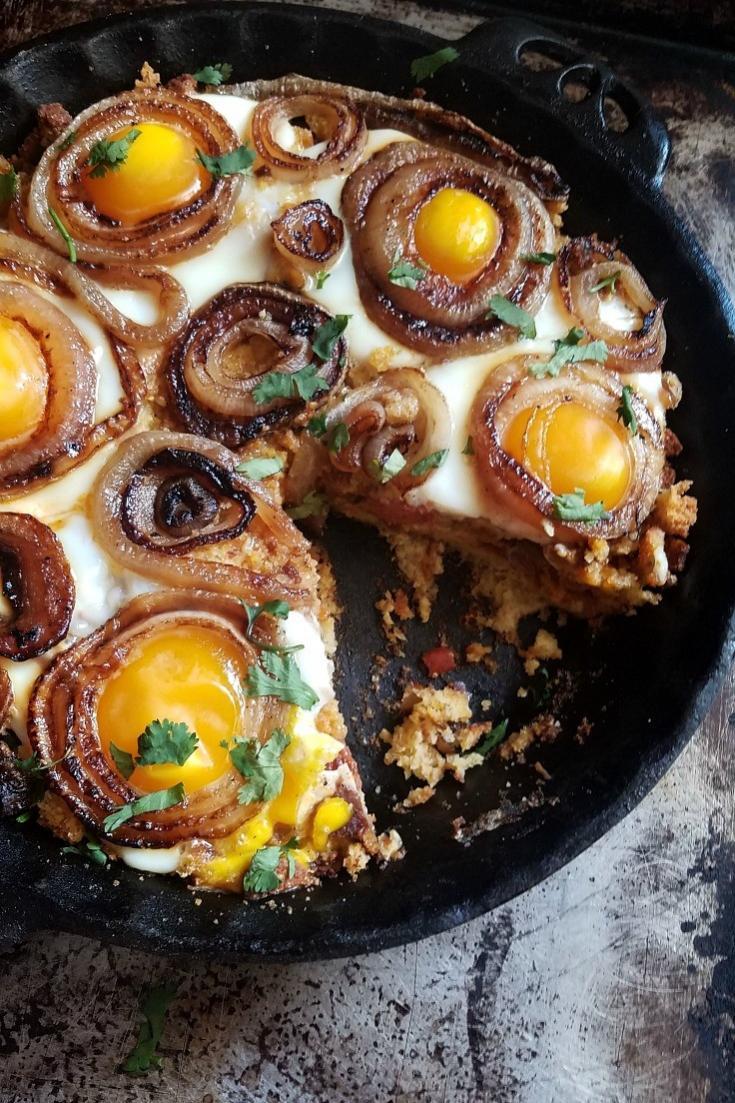 Leftover Chili & Cornbread Breakfast Casserole
