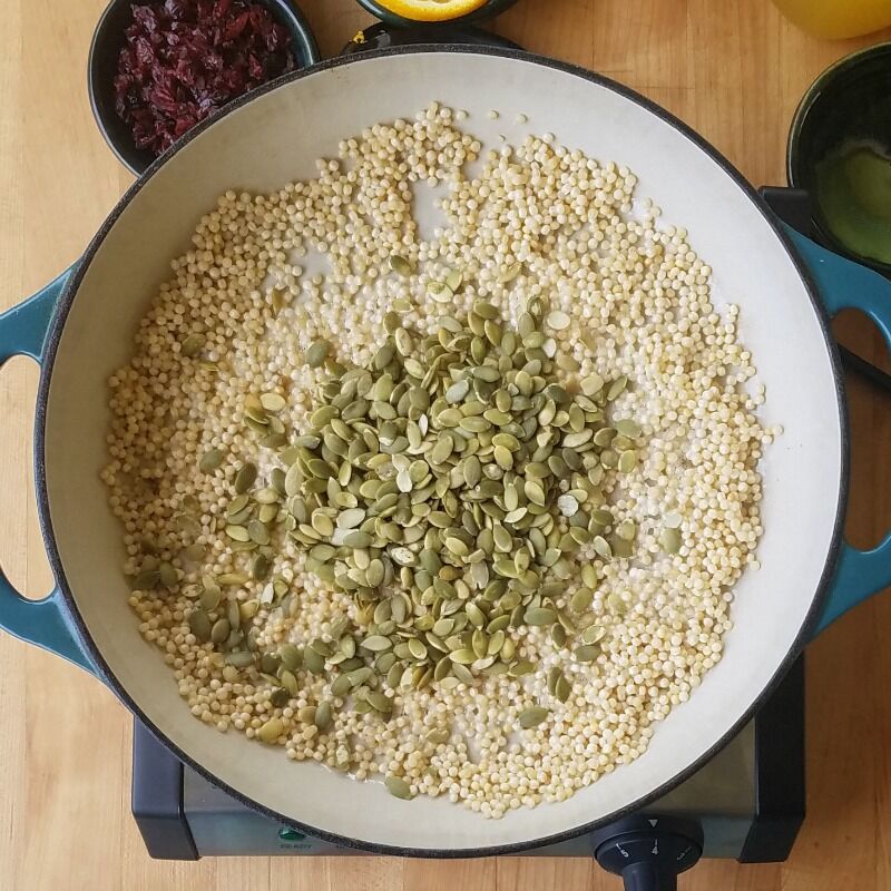 Cranberry Orange Pearl Couscous | Warm Side or Cold Salad