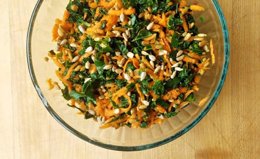 Kale & Carrot Salad (New Seasons Copycat) • The Good Hearted Woman