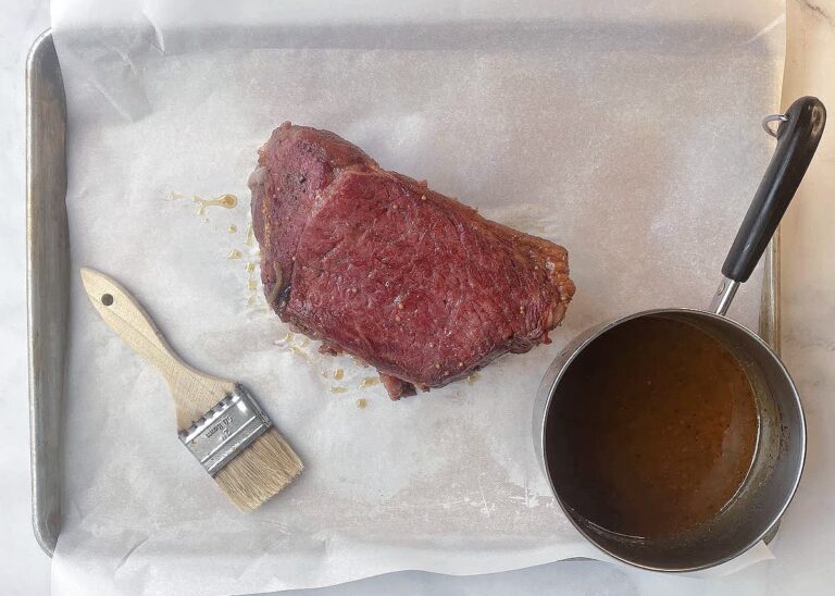 Brown Sugar & Mustard Glazed Corned Beef (Oven-Braised Brisket) • The ...
